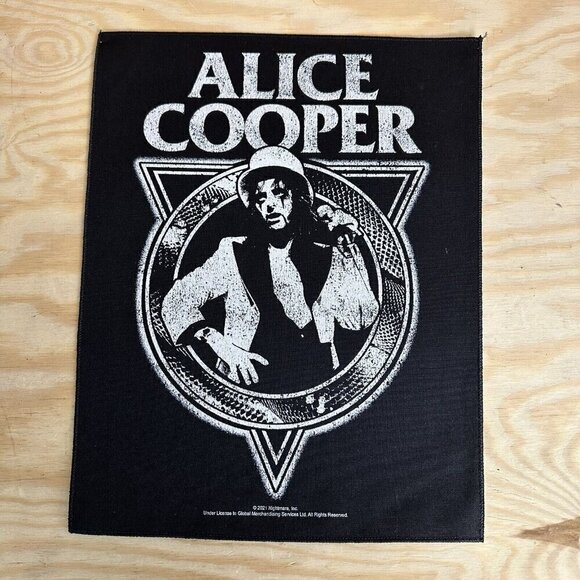 Nightmare | Accessories | Alice Cooper Back Patch Snake Skin Xl Dtg ...